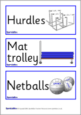 PE cupboard labels (SB1636) - SparkleBox