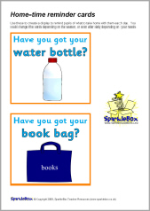 Home-time reminder cards (SB1697) - SparkleBox