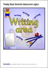 Teddy bear-themed signs and labels pack (SB2864) - SparkleBox