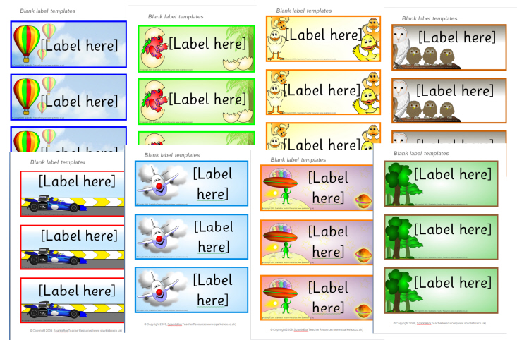 Classroom label templates 2 (SB2575) - SparkleBox