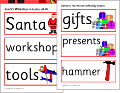 Santa’s Workshop role-play pack (SB502) - SparkleBox