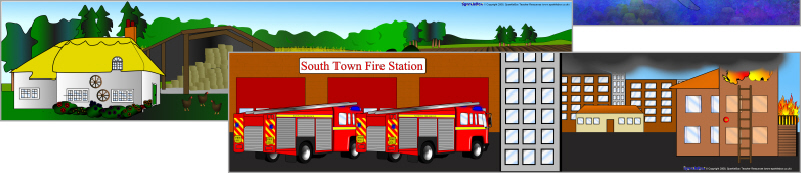 Small World/sand tray scenery backdrops 2 (SB1252) - SparkleBox