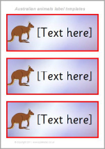 Australian animals classroom label templates (SB5130) - SparkleBox