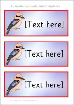 Australian animals classroom label templates (SB5130) - SparkleBox