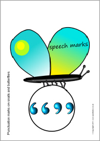 Punctuation marks on snails and butterflies (SB5089) - SparkleBox