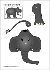 Split-pin safari animals (SB10108) - SparkleBox