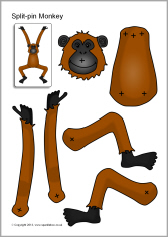 Split-pin safari animals (SB10108) - SparkleBox