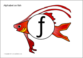 Alphabet on fish (SB17) - SparkleBox