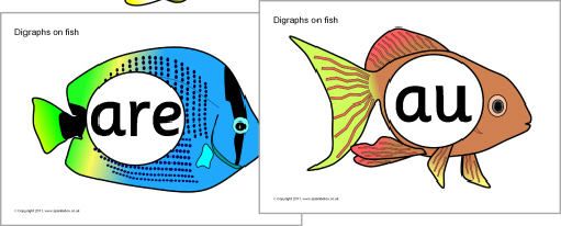 Digraph Sound Fish (SB32) - SparkleBox