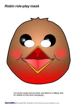 Robin Bird Mask Template