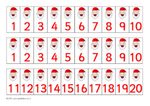 Christmas Numbers Printable 1 50