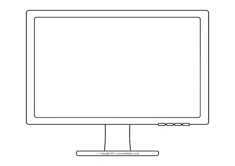 Computer Monitor Page Borders / Editable Templates