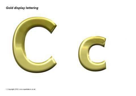 Gold Display Lettering (SB3081) - SparkleBox